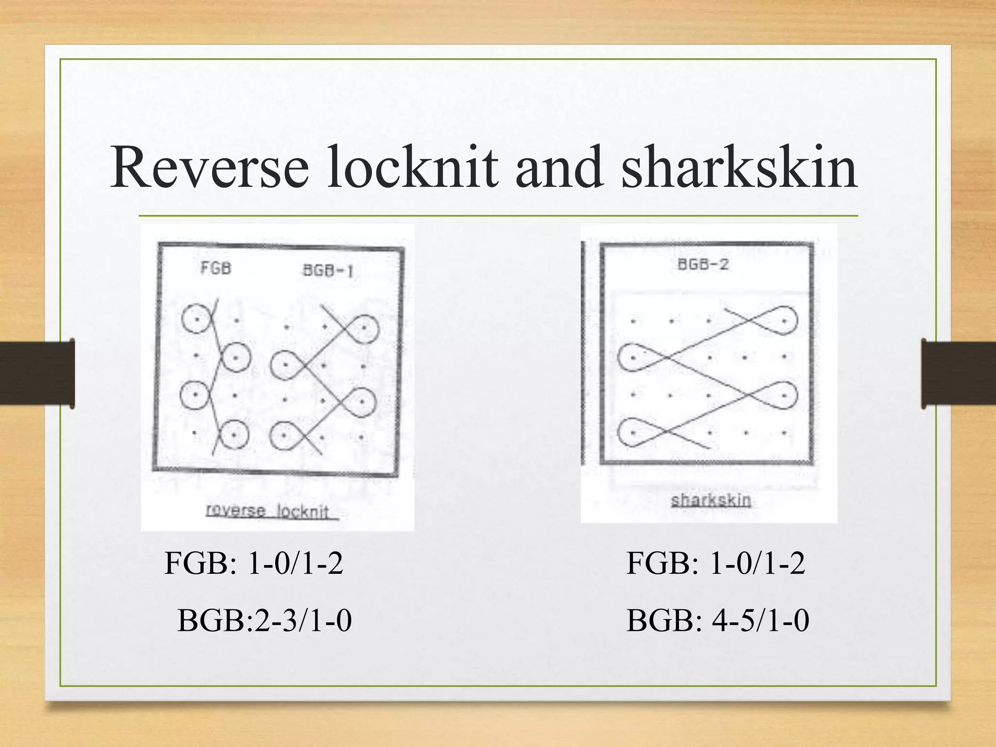 Feature and properties of two guide bar warp knit designs | PPT