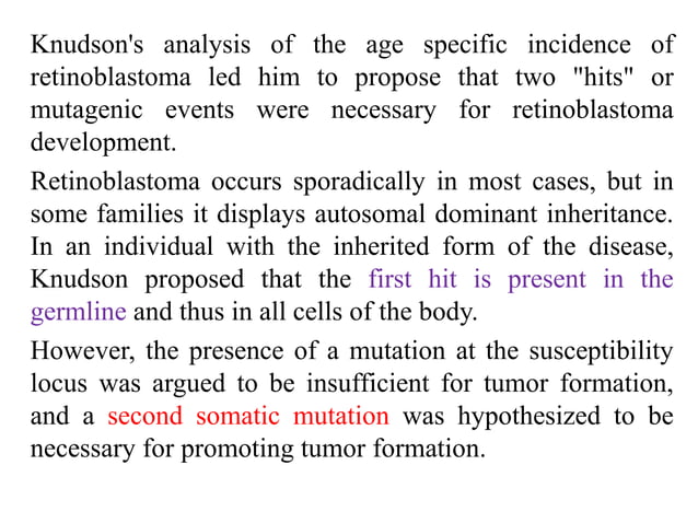 Two hits theory.pptx | Cancer | Diseases and Conditions