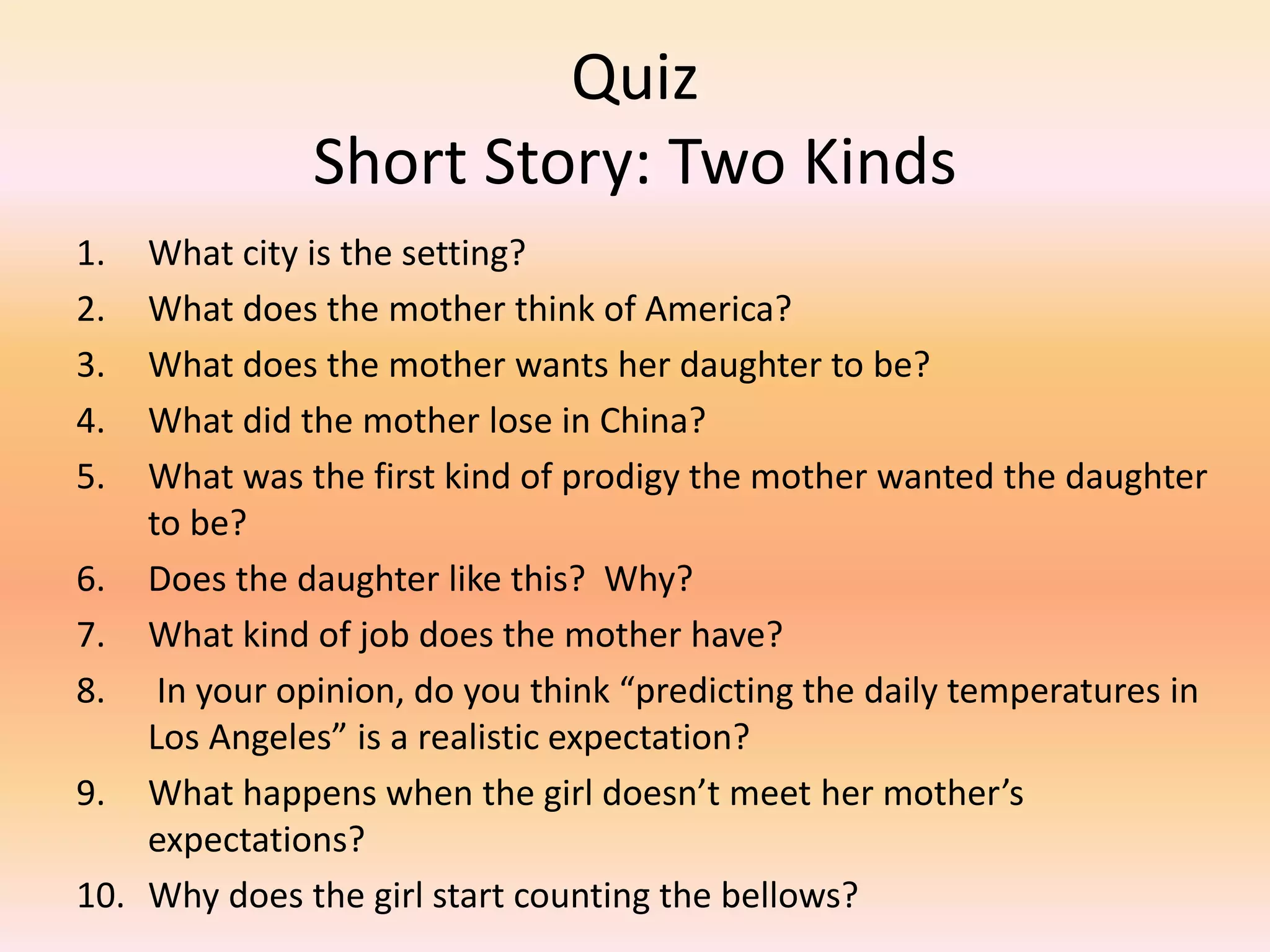 Two Kinds by Amy Tan | PPTX