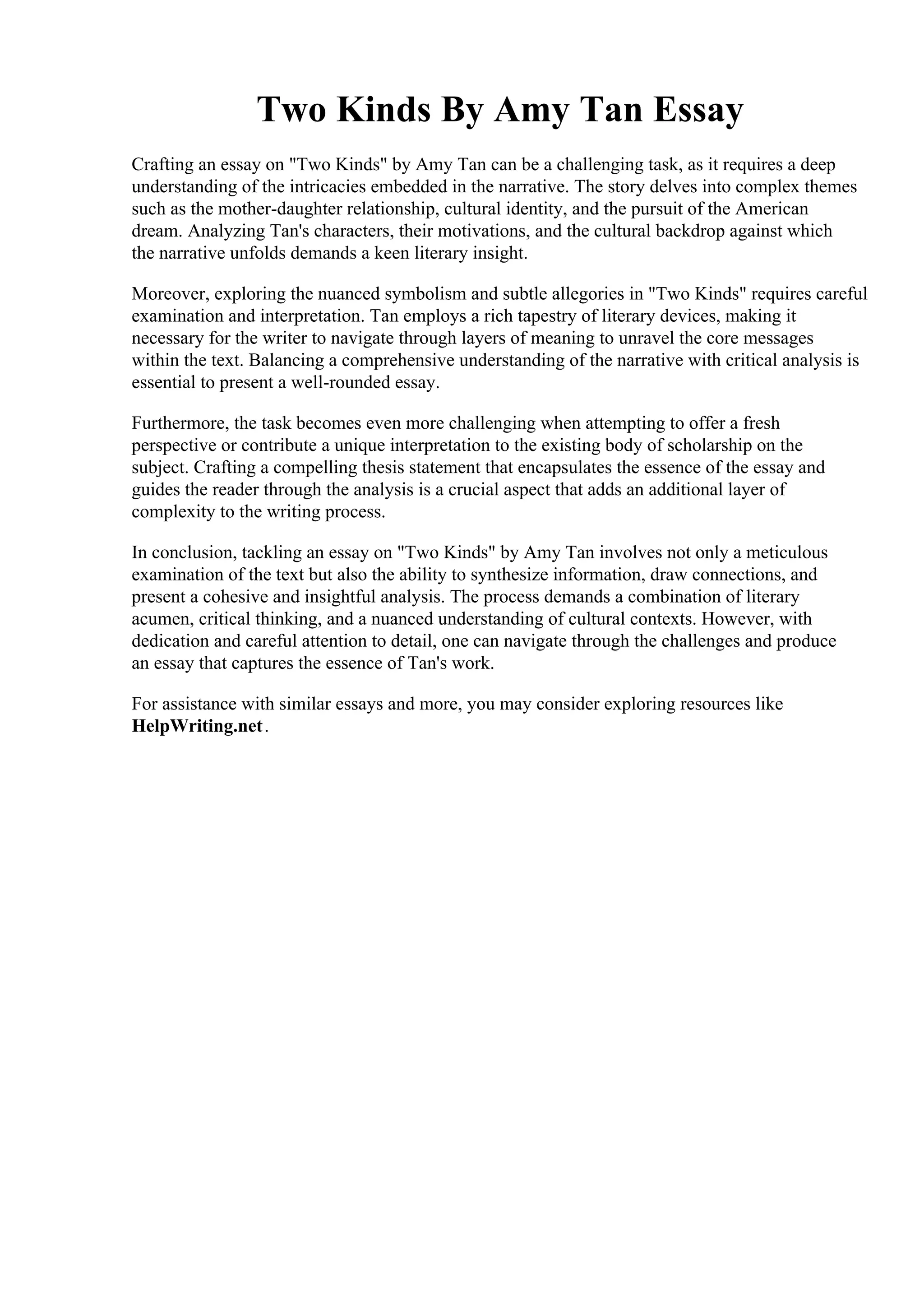 Two Kinds By Amy Tan Essay.pdf