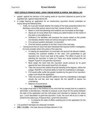 Two land mark case on injunction | PDF
