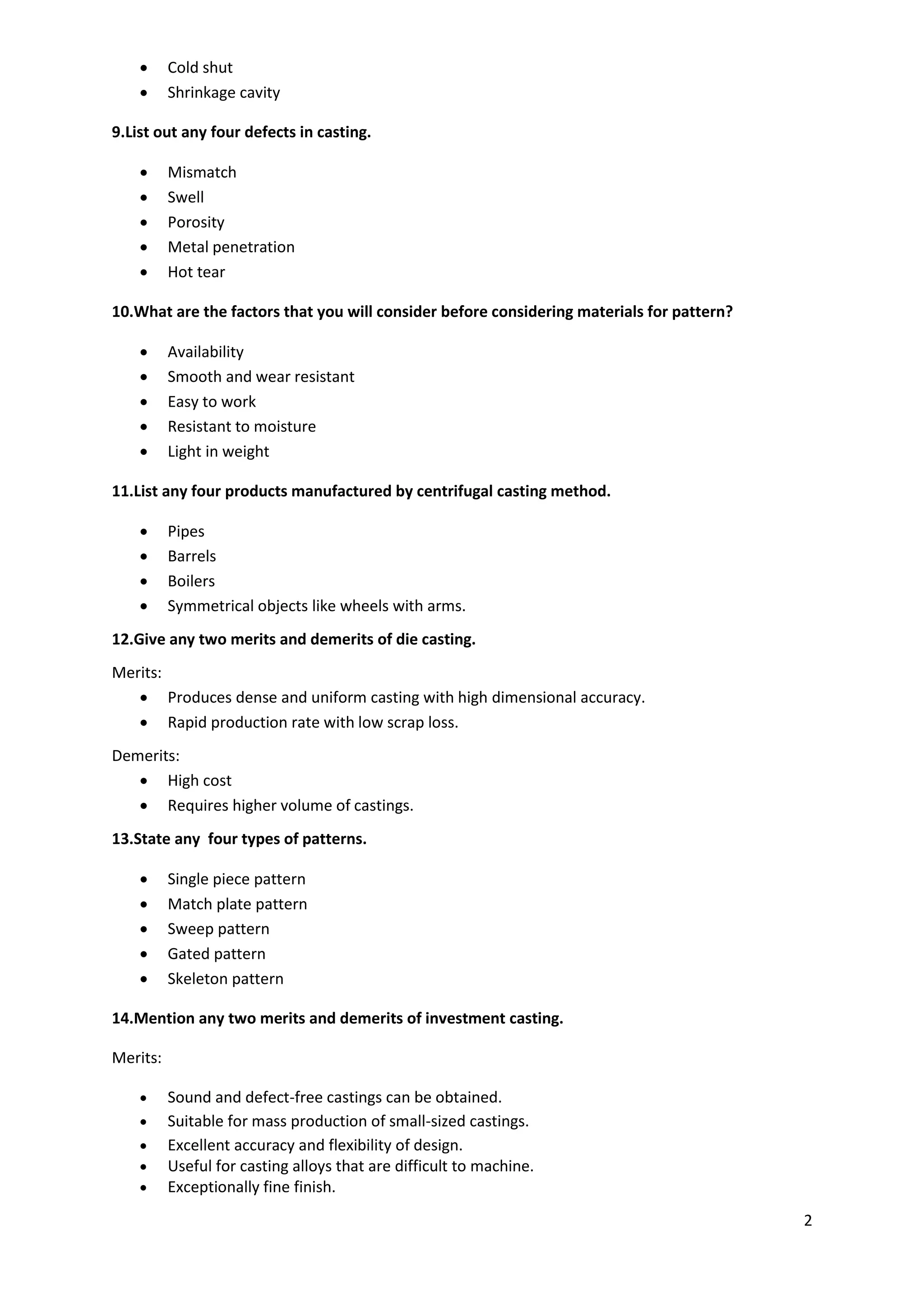 Two marks metal casting part A | PDF