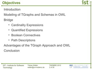 Establishing a Bridge from Graph-based Modeling Languages to Ontology Languages | PPT | Web ...