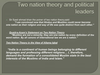 Two nation theory | PPTX