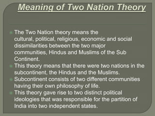 Two nation theory | PPTX
