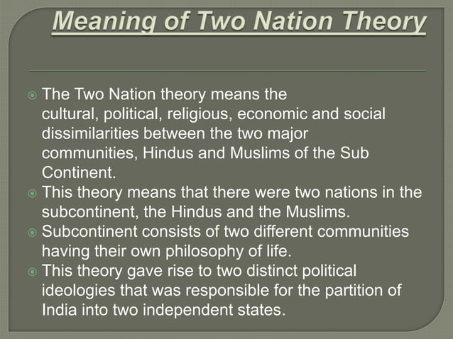 Two nation theory | PPTX