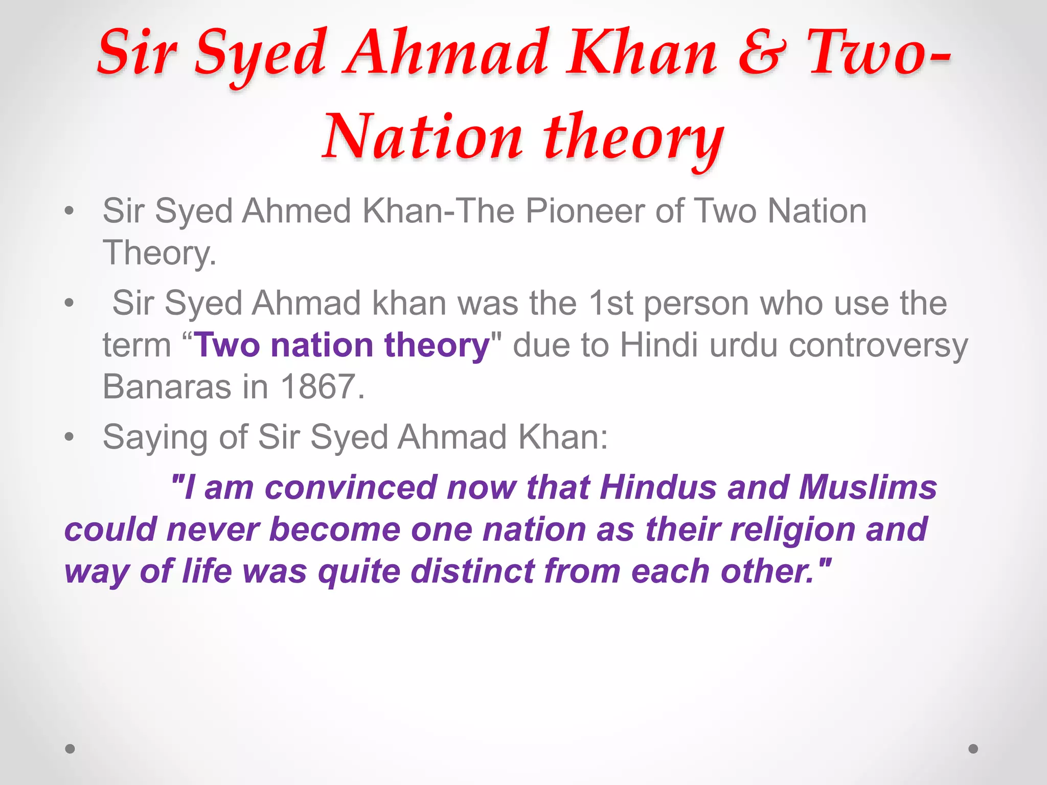 Ideology of Pakistan and Two nation theory | PPTX