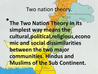Two nation theory . | PPTX