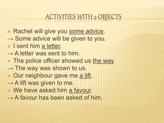 Two objects in an active sentences – presentation | PPTX