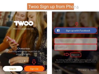 Twoo login Sign Up Process | PPTX