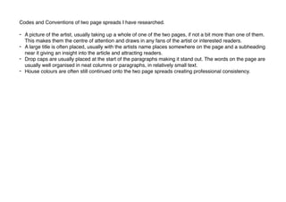 Two page spread | PPT