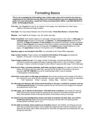 Two page summary of 2016 formatting rules | PDF