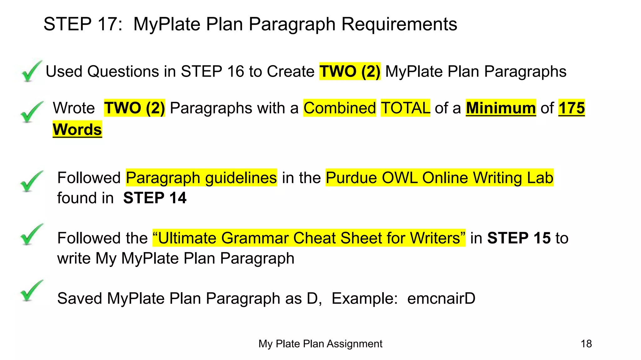 MyPlate Plan PowerPoint Presentation | PPTX