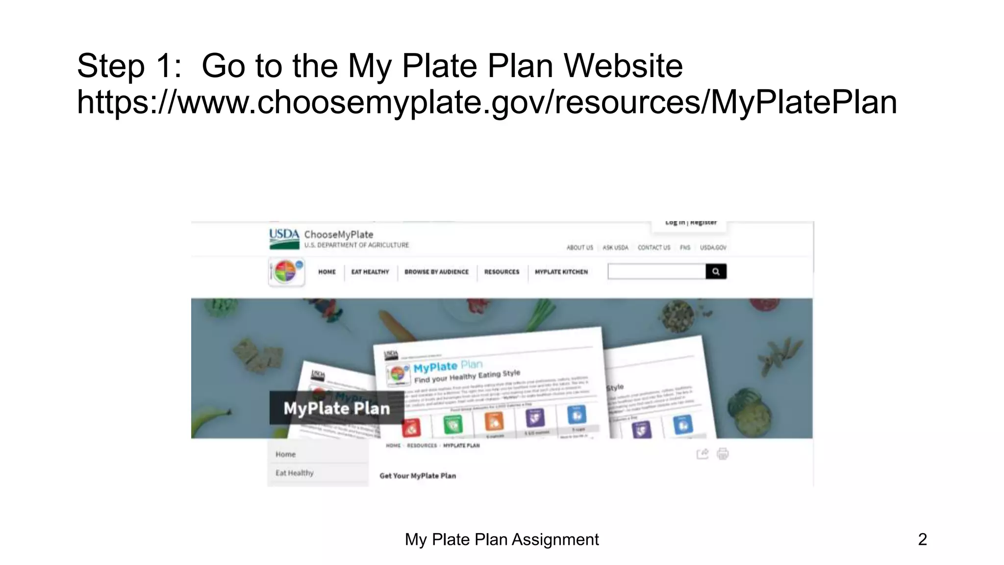 MyPlate Plan PowerPoint Presentation | PPTX