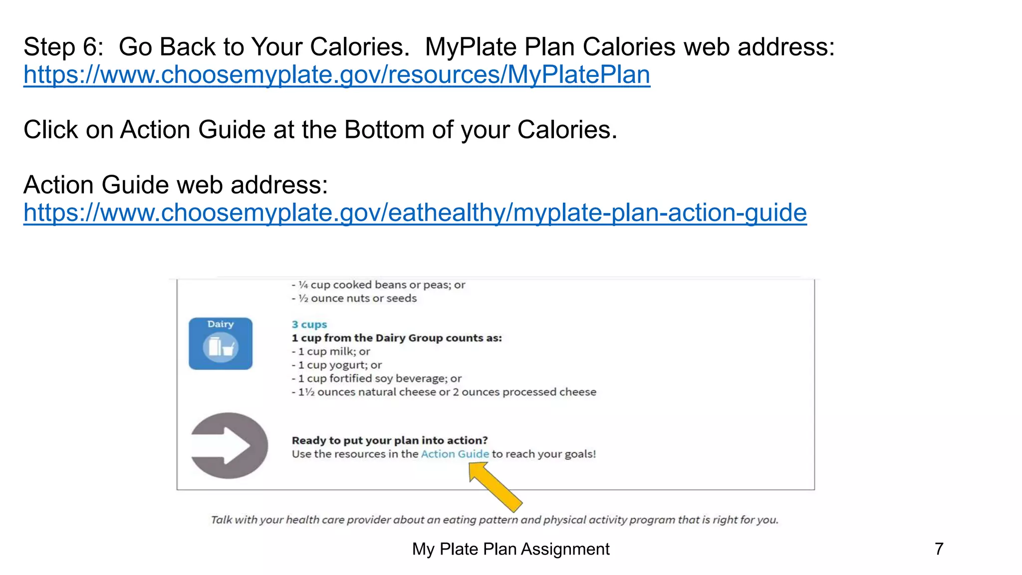 MyPlate Plan PowerPoint Presentation | PPTX