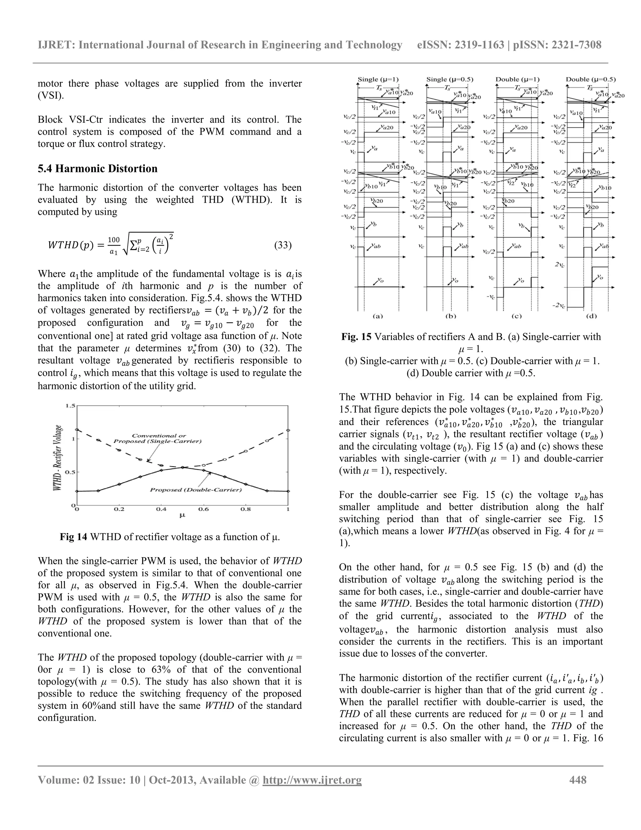 Two parallel single phase rectifiers by using single phase to three phase induction motor | PDF
