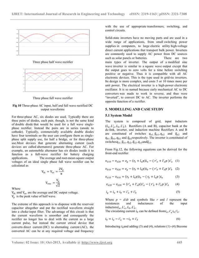 Two Parallel Single Phase Rectifiers By Using Single Phase To Three