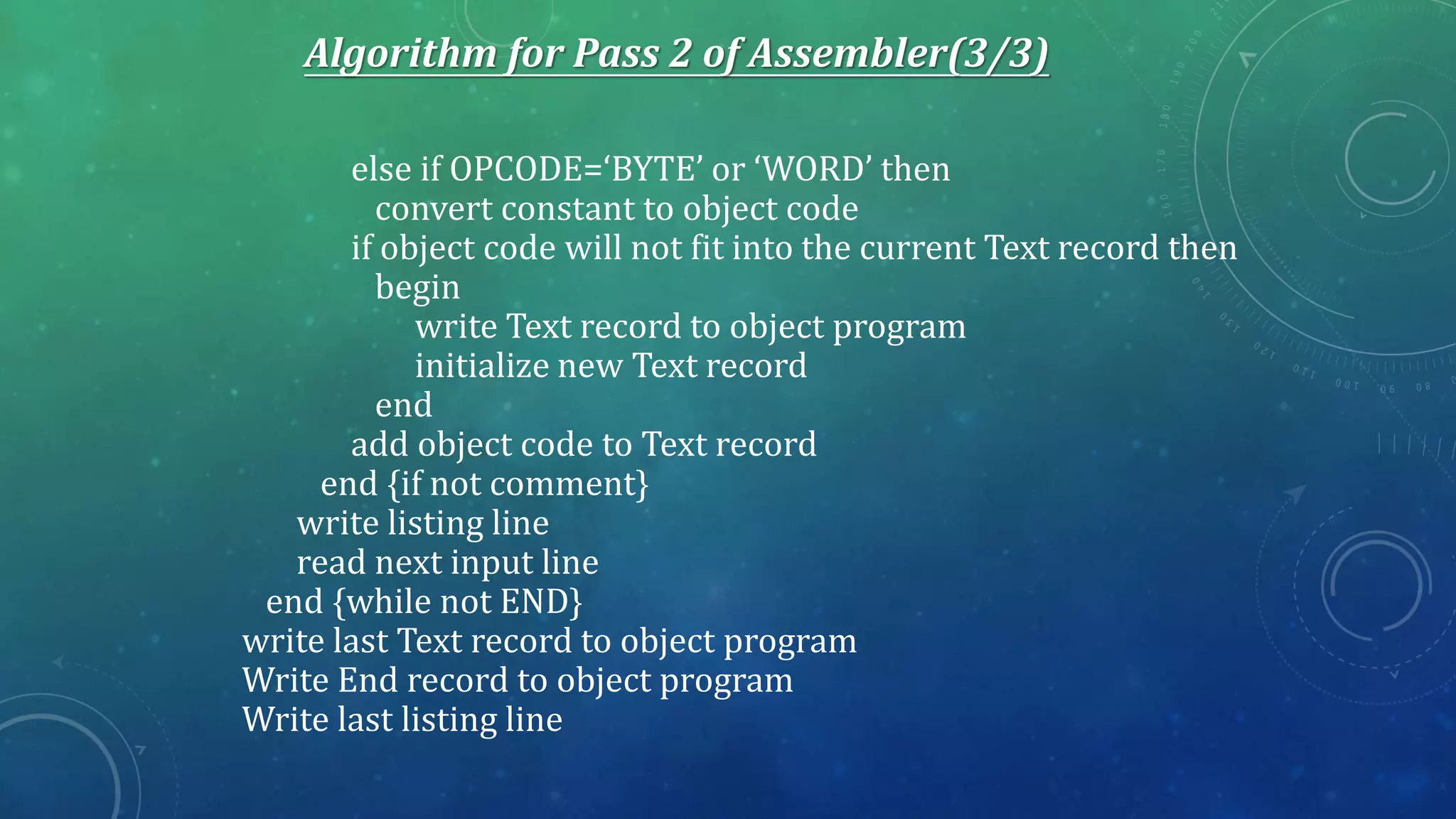 Two Pass Assembler Ppt 