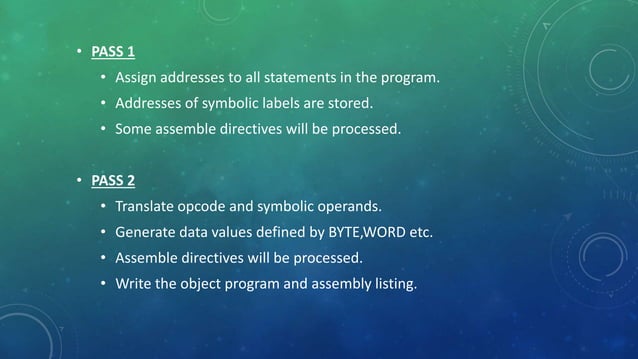Two pass Assembler | PPTX | Programming Languages | Computing
