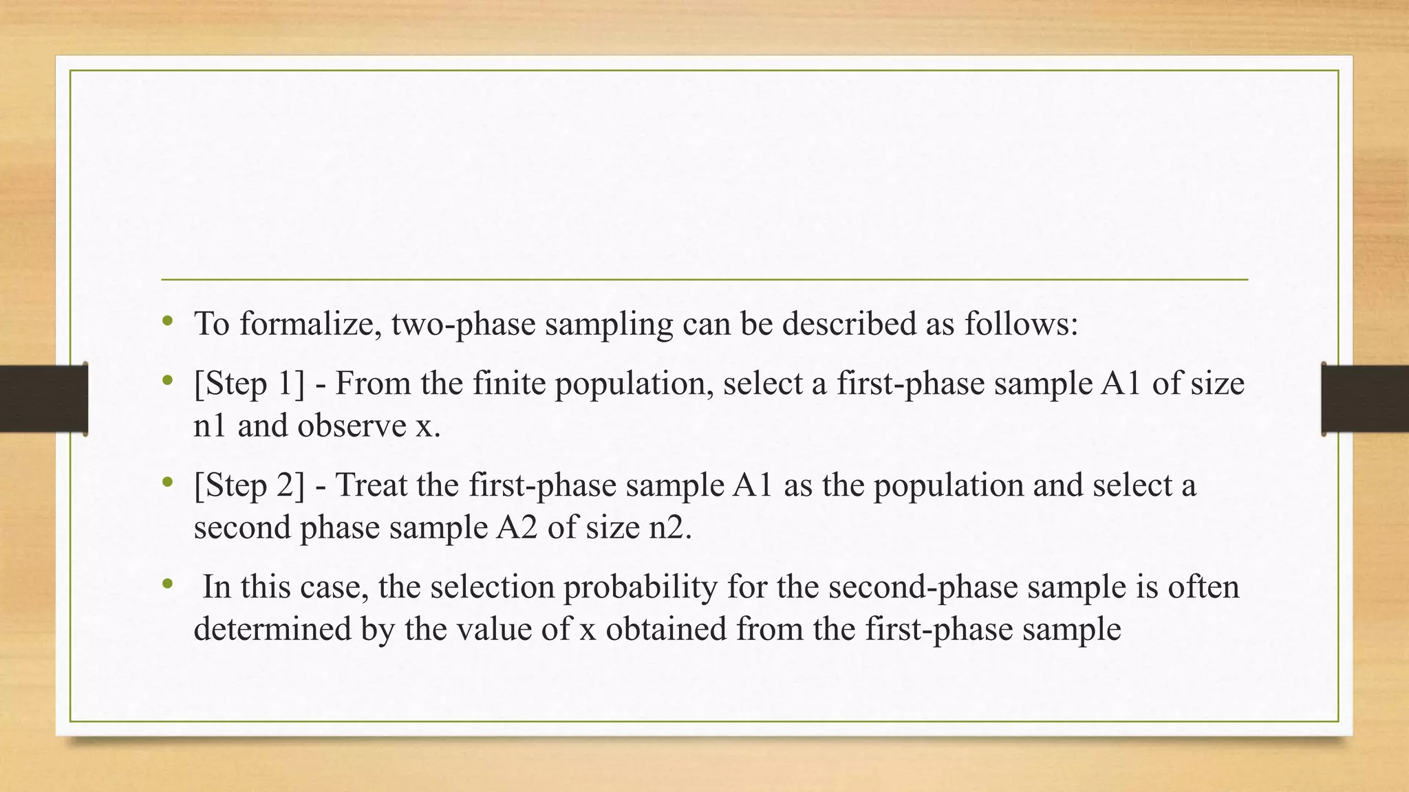 Two Phase Sampling Ppt