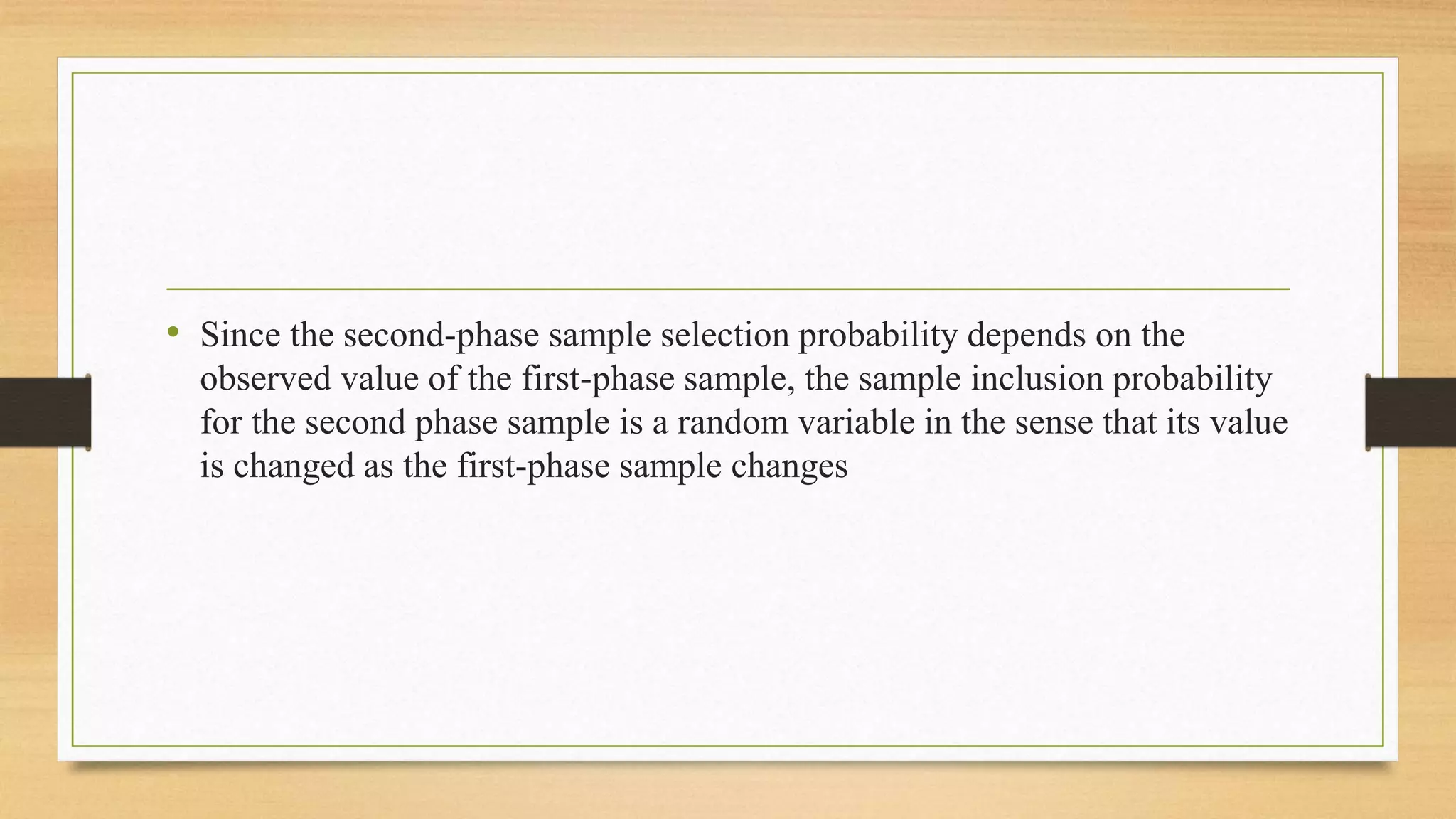 Two phase sampling | PPT