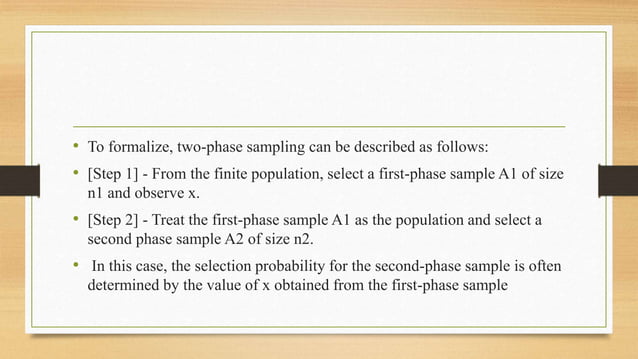 Two phase sampling | PPT
