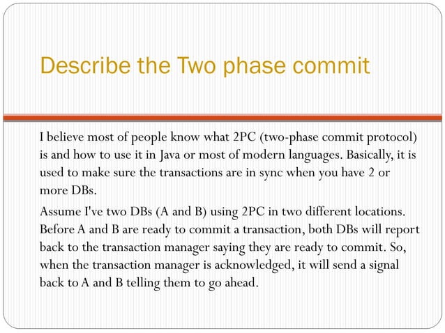 Two phase commit protocol in dbms | PPT