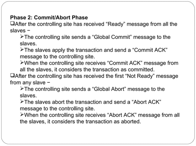 Two Phase Commit Protocol In Dbms Ppt