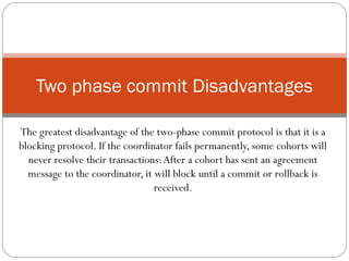 Two phase commit protocol in dbms | PPT