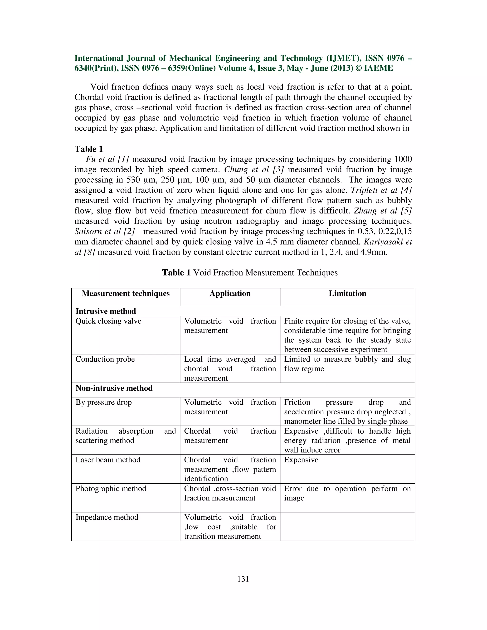 Two Phase Flow Void Fraction Measurement Using Image Processing Pdf