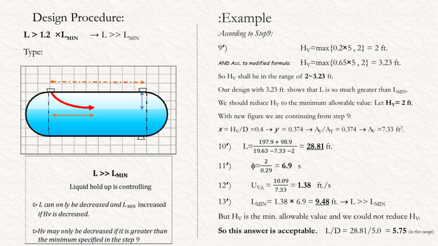 Two Phase Horizontal Separator - Design Procedure.ppsx.pptx | Home ...
