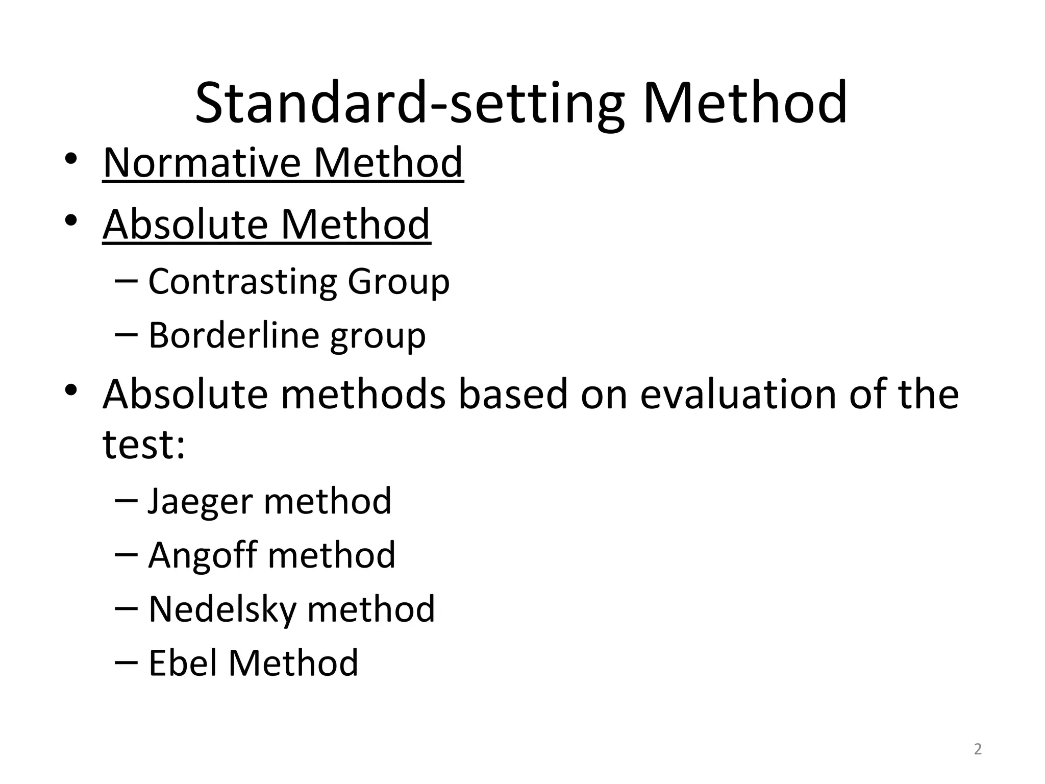 Two phases of establishing cutoff score | PPT