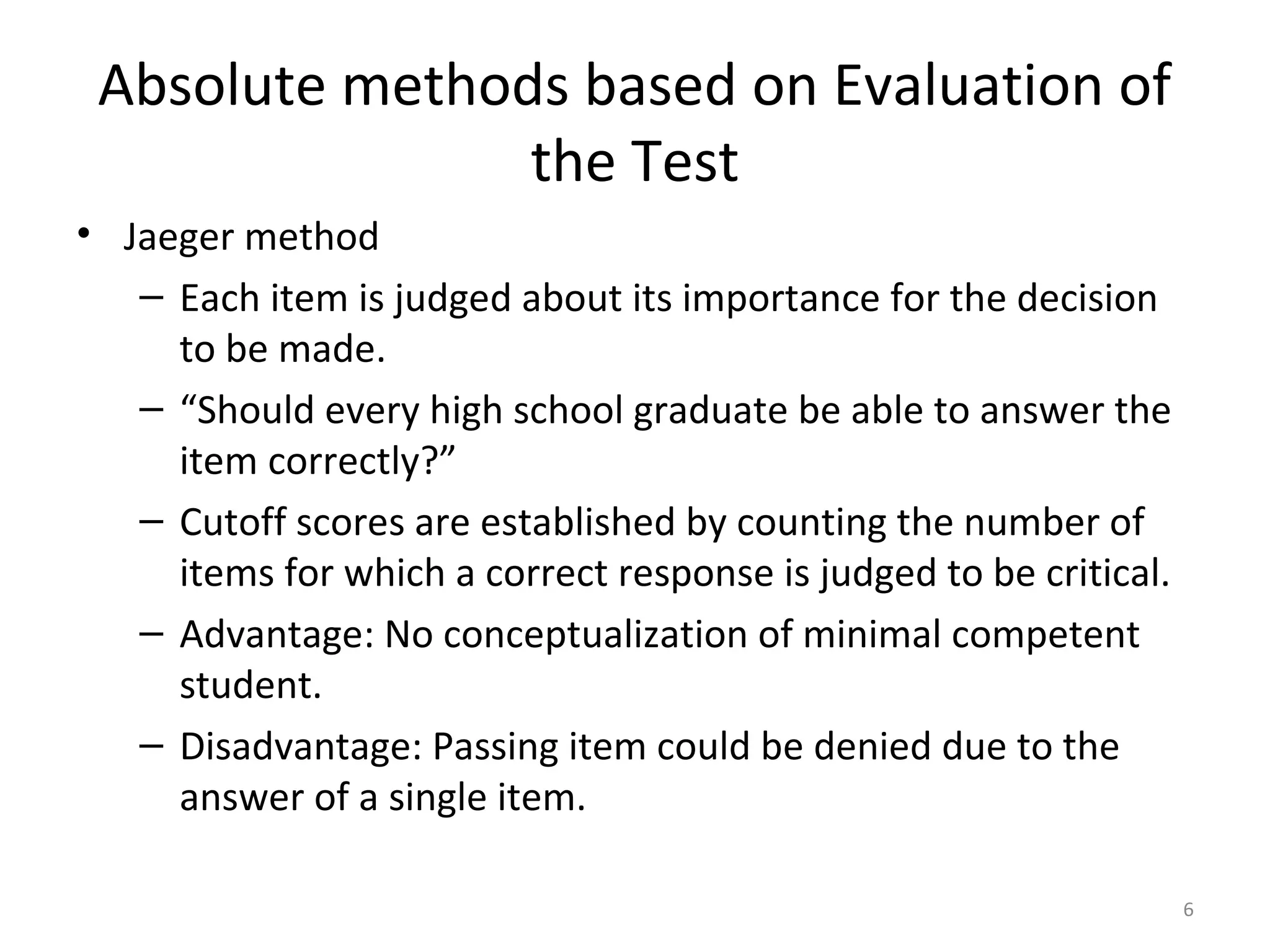 Two phases of establishing cutoff score | PPT