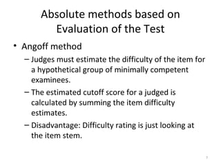 Two phases of establishing cutoff score | PPT
