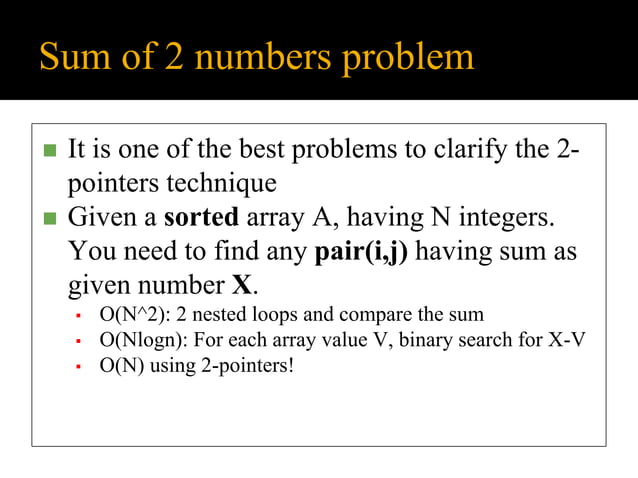 Two Pointers Technique Mostafa Saadpptx 
