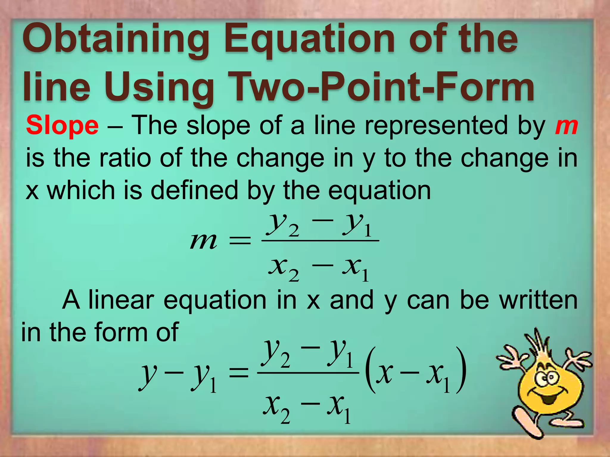 Two point form Equation of a line | PPTX