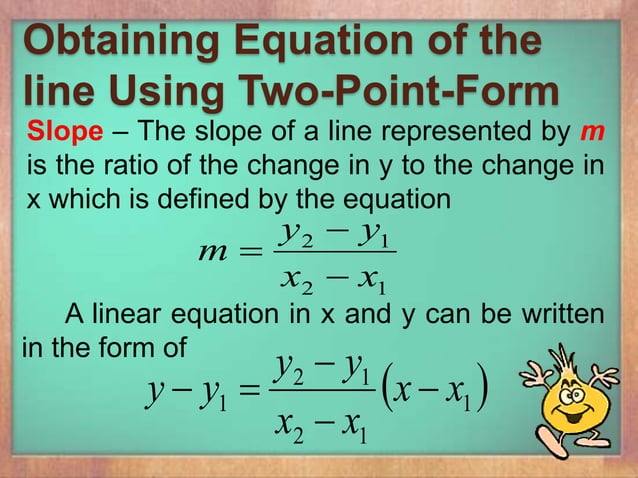 Two point form Equation of a line | PPTX | Physics | Science