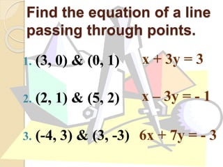 Two point form Equation of a line | PPTX