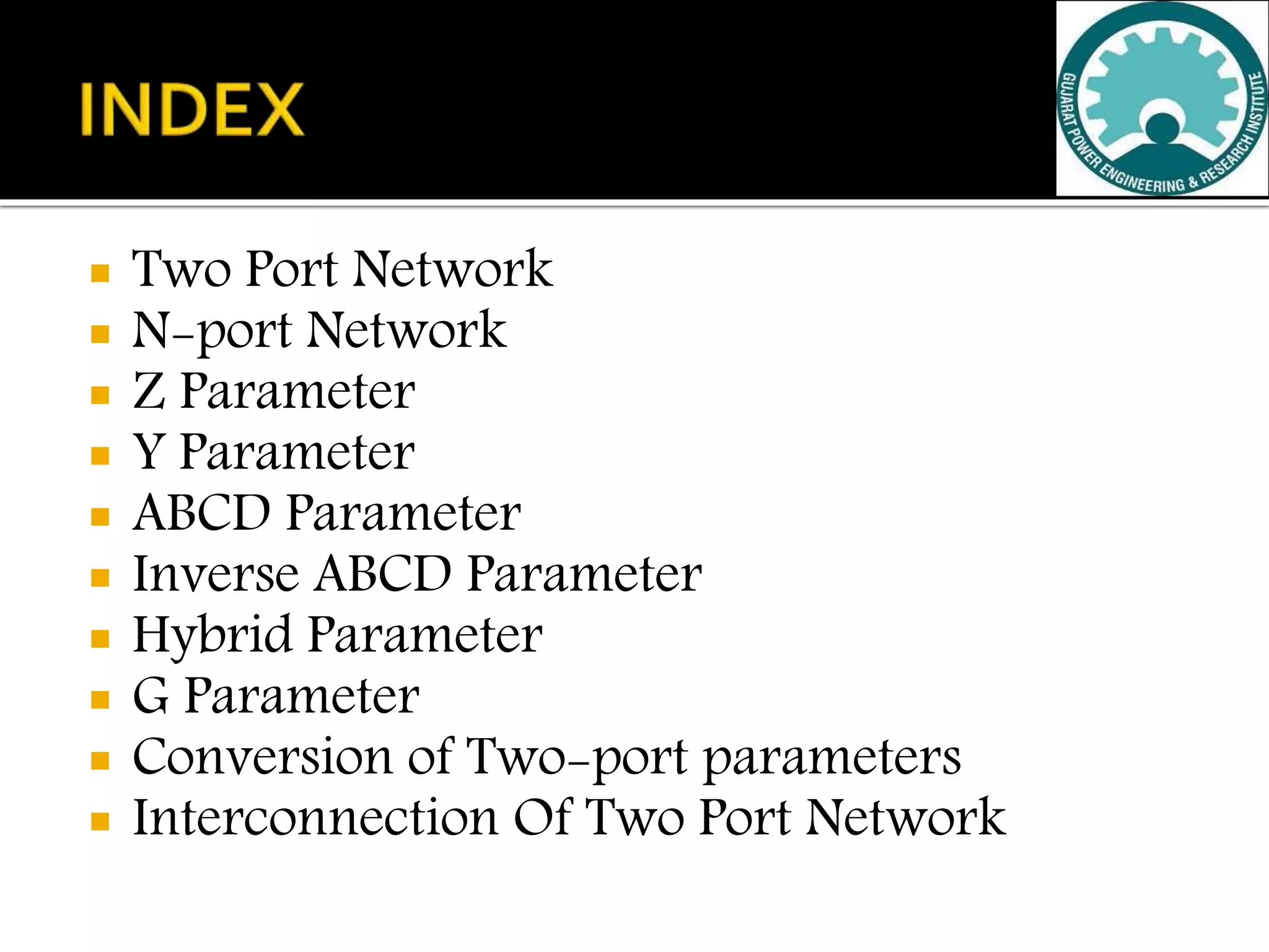 Two port network | PPTX