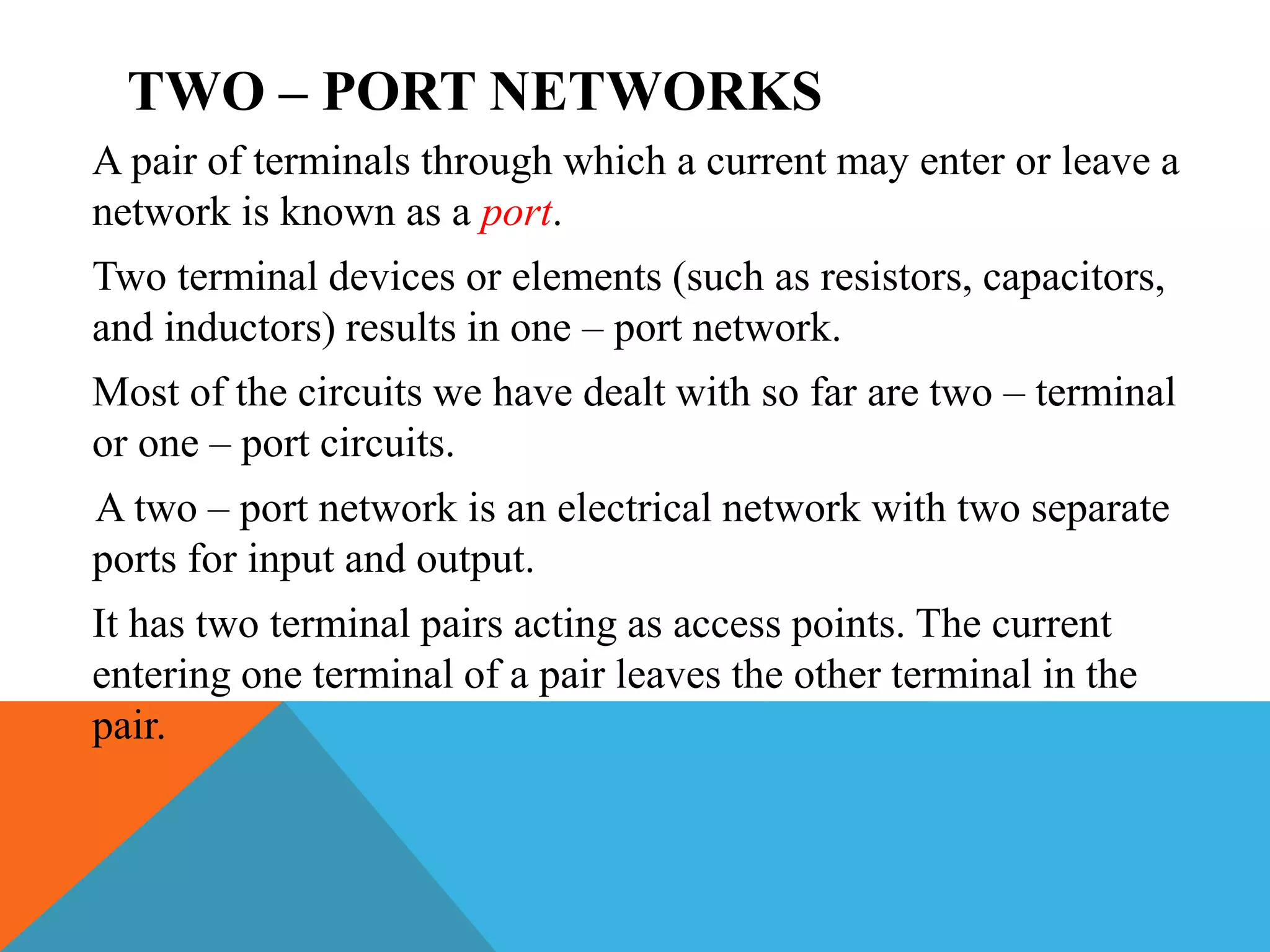 Two port network | PPTX