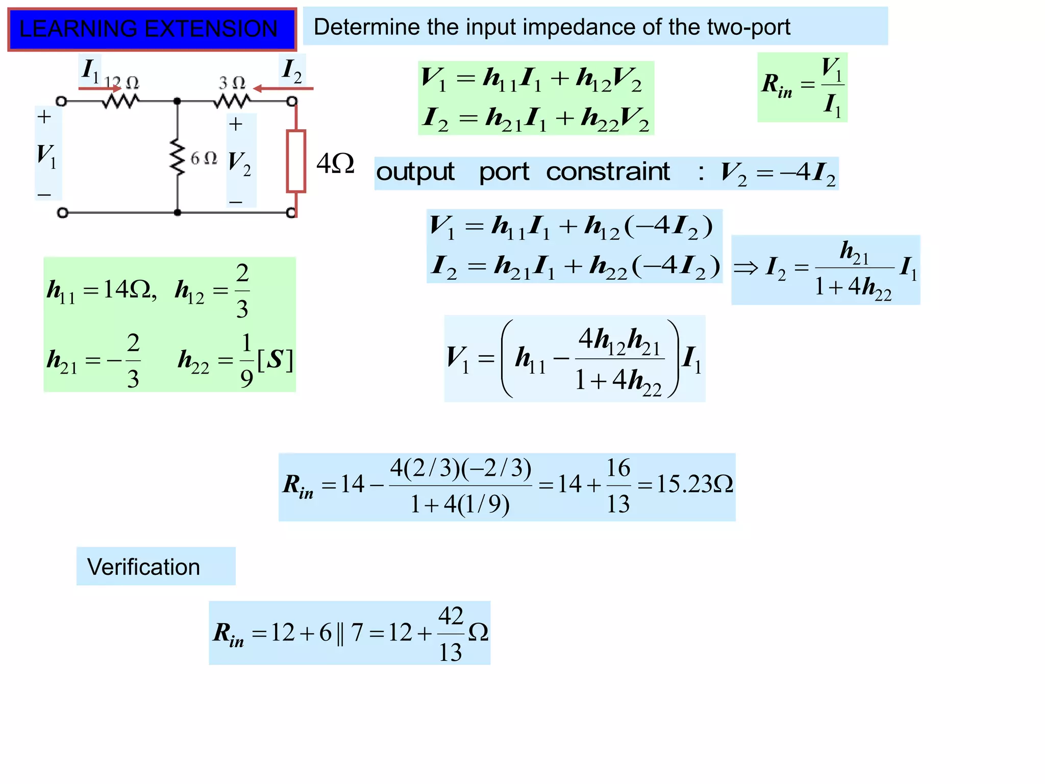 Two port network - part 3 | PPTX