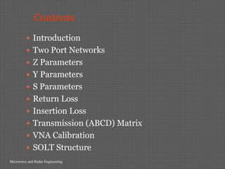 Two Port Network Parameters | PDF