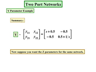Two port networks | PPT