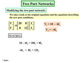 Two port networks Network and synthesis.ppt