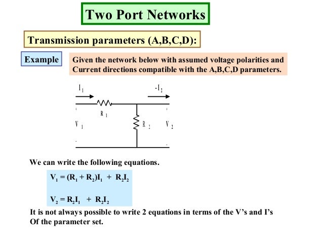 Two port networks unit ii