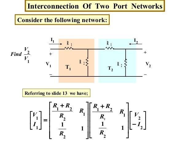 Two port networks unit ii