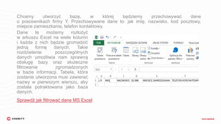MS Excel: tworzenie baz danych – wprowadzenie | PDF | Databases ...