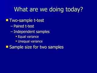 Two sample t-test | PPT