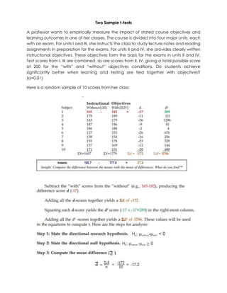Two sample t test | PDF