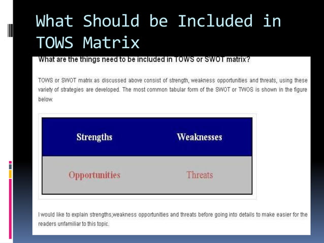 TWOS Analysis - TWOS Matrix | PPTX
